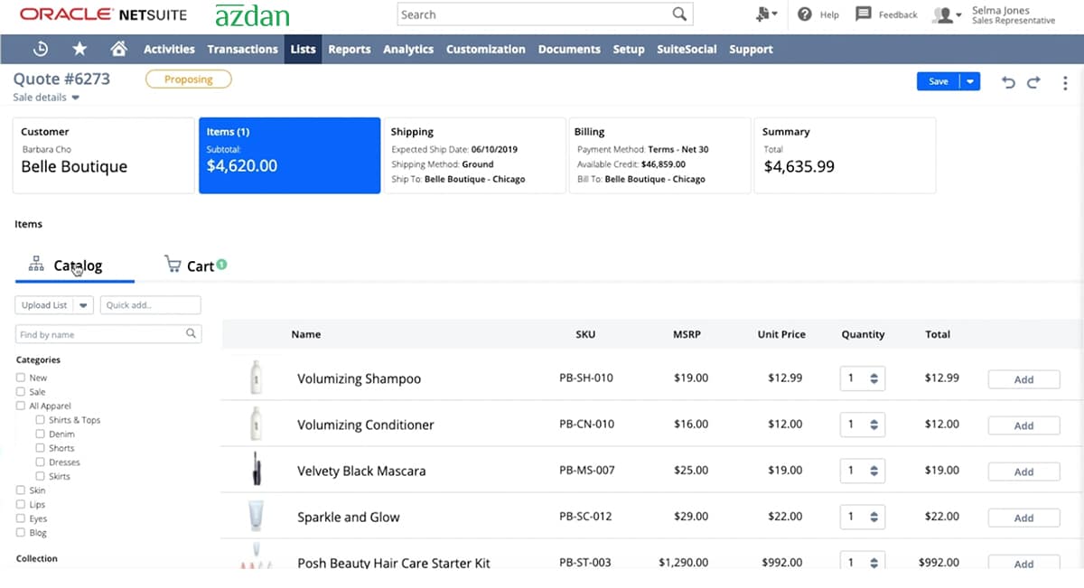 NetSuite ERP for Retail - Azdan